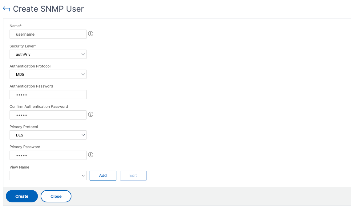 Create Snmp Managers And Users For Netscaler Adm Agent